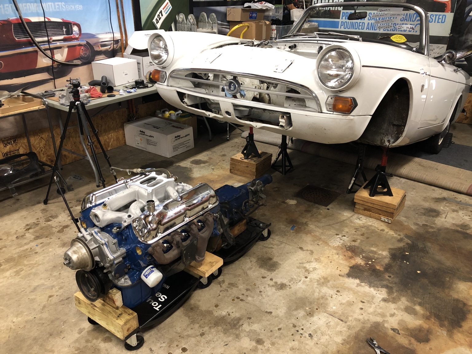 In goes the Ford 289 | Sunbeam Tiger engine swap project - Ep. 7 ...