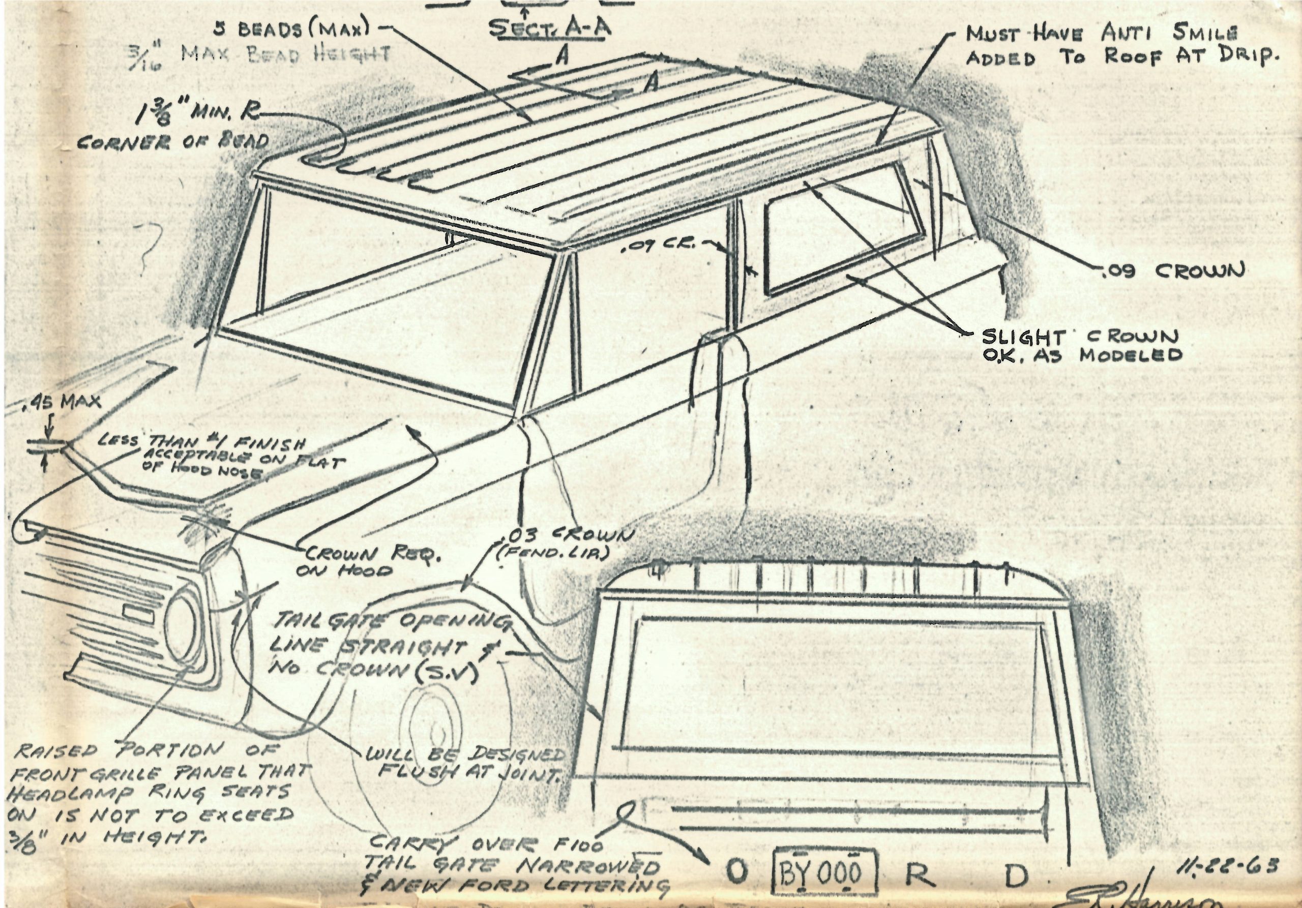 Early Ford Bronco Drawings