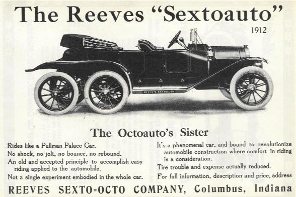 The 1911 Reeves Octoauto was an 8-wheeled technological marvel ...