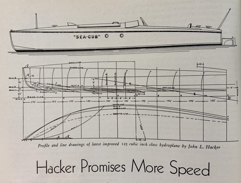 In February 1932, you could buy plans for John Hacker’s new hydroplane ...
