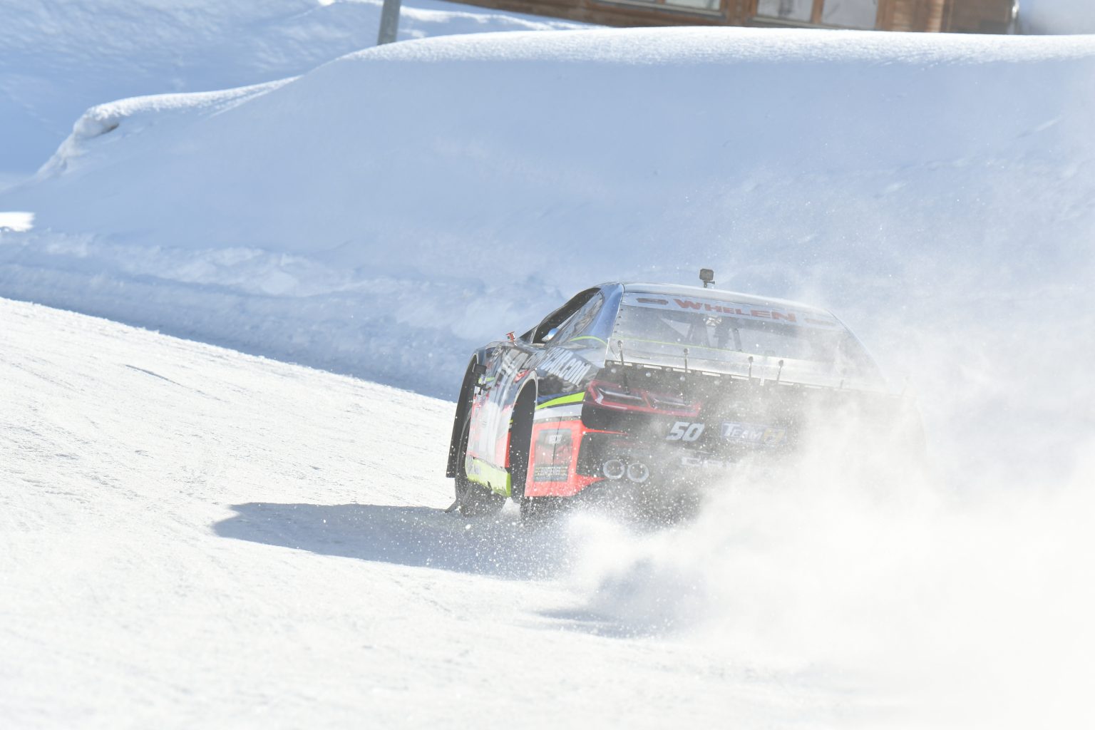 NASCAR ... on ice! Euro series experiments with a stocker in the snow ...