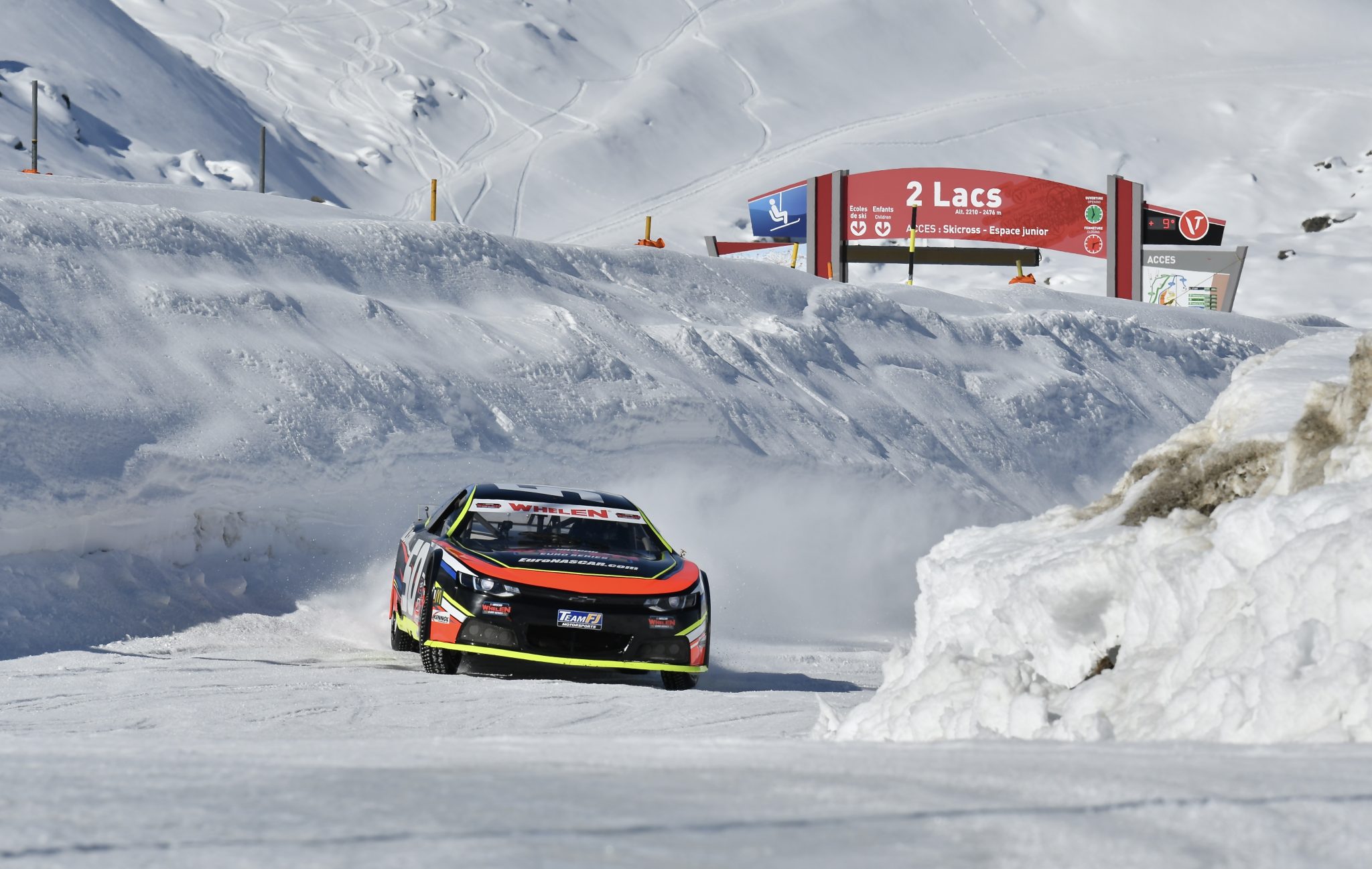 NASCAR ... on ice! Euro series experiments with a stocker in the snow ...