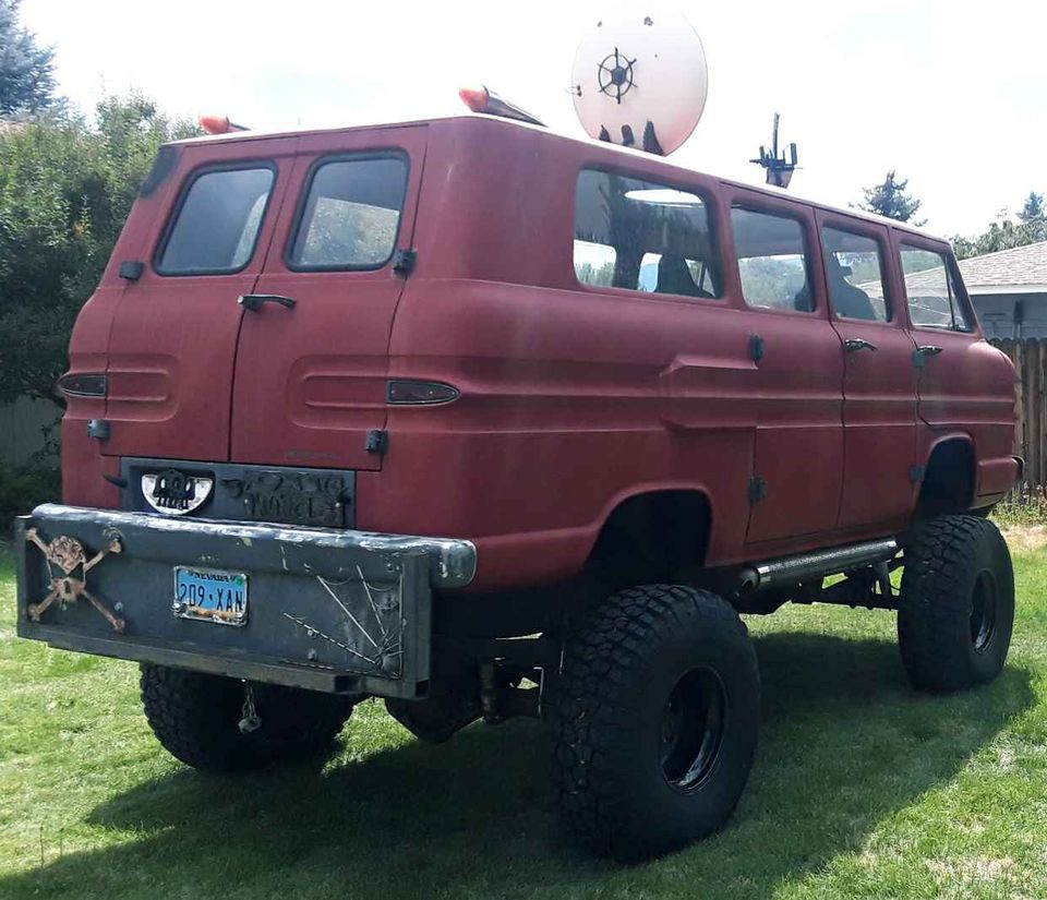 Zombie Hunter: This custom 1964 Chevy 4x4 van is a true monster machine ...