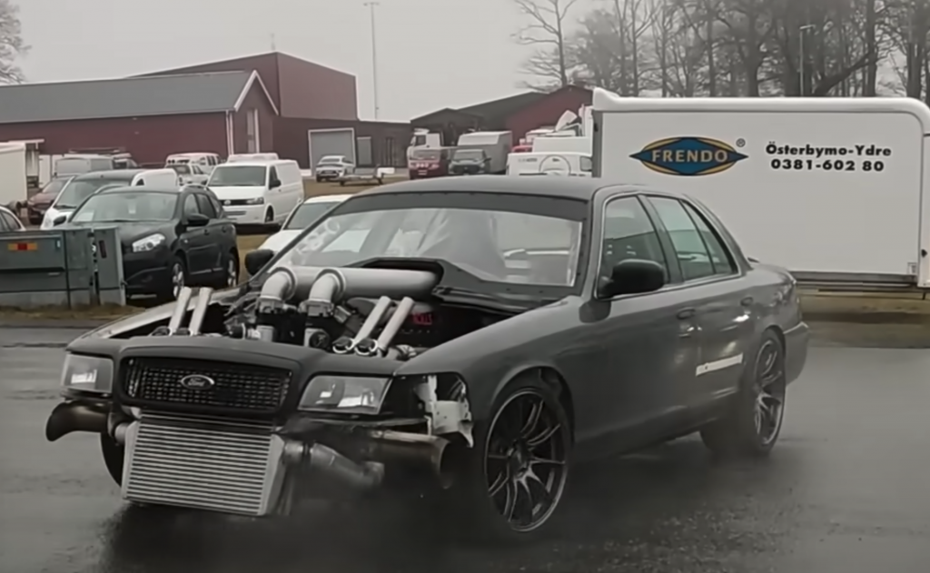 Some insane Swedes have dropped a tank engine into a Crown Vic ...